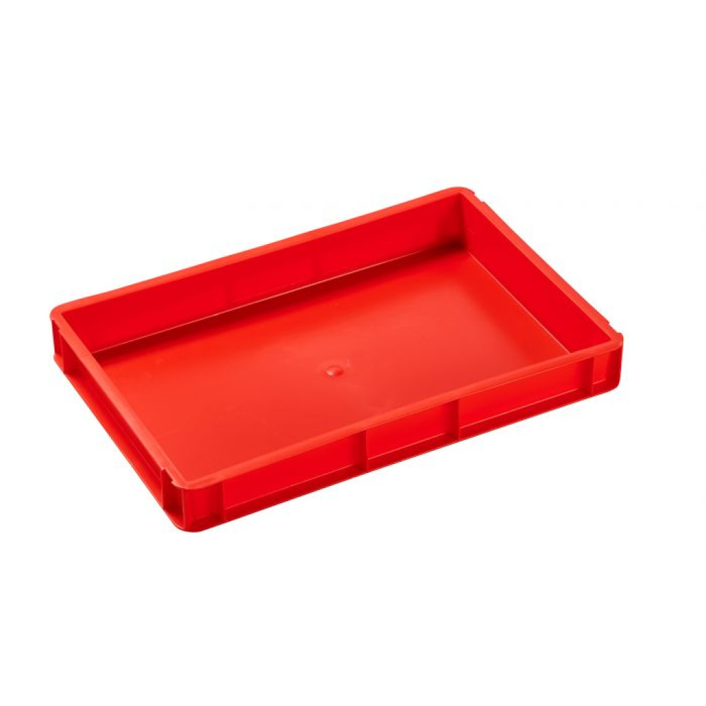 Euro Pizza Dough Tray 600 x 400 x 75H Red - CaterServeUK