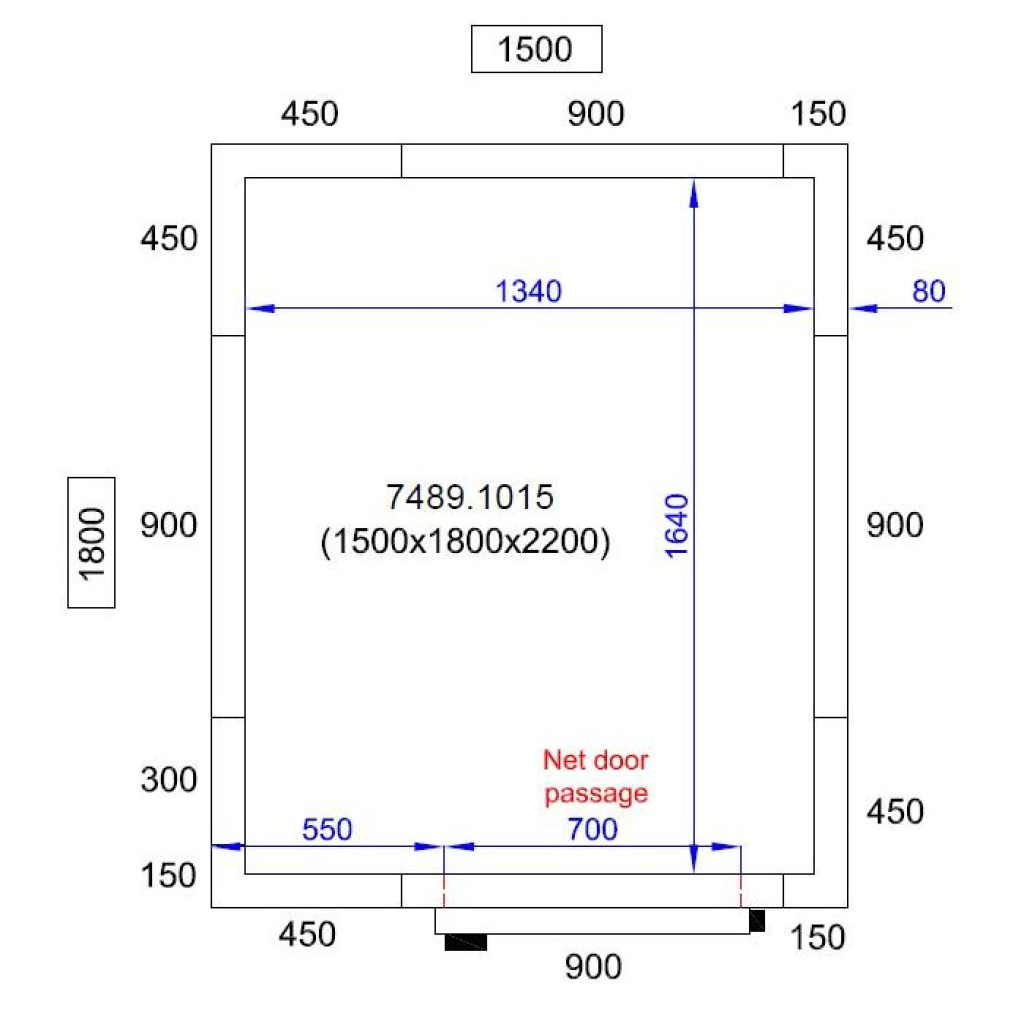 Walk In Refrigerated Room includes Wall Mounted Chiller Compressor +2 ...